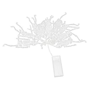SALUTUY Decorative Lights, Warm Light LED String Light Skeleton Cute and Scary Unique Plastic Decorative String Lamp for Homes Gardens, Courtyards