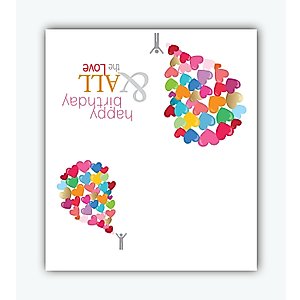 Stonehosue Collection | Beautiful Birthday Colorful Hearts Table Tent | Generic Place Cards | Whimsical Name Cards | 25 Count (Colorful Hearts)