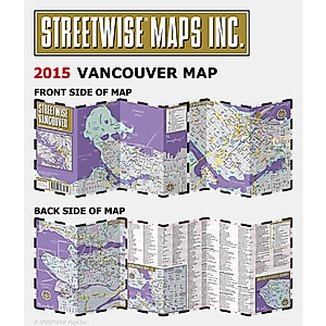 Streetwise Vancouver Map - Laminated City Center Street Map of Vancouver, Canada