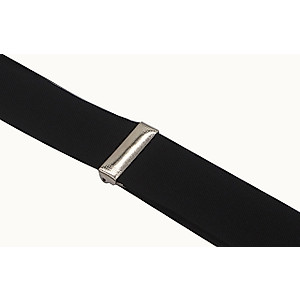 Cedrainy Suspenders for Men 3 Swivel Hooks 1.4 Inch Wide Adjustable Elastic Braces with Heavy Duty Belt Loops (Black)