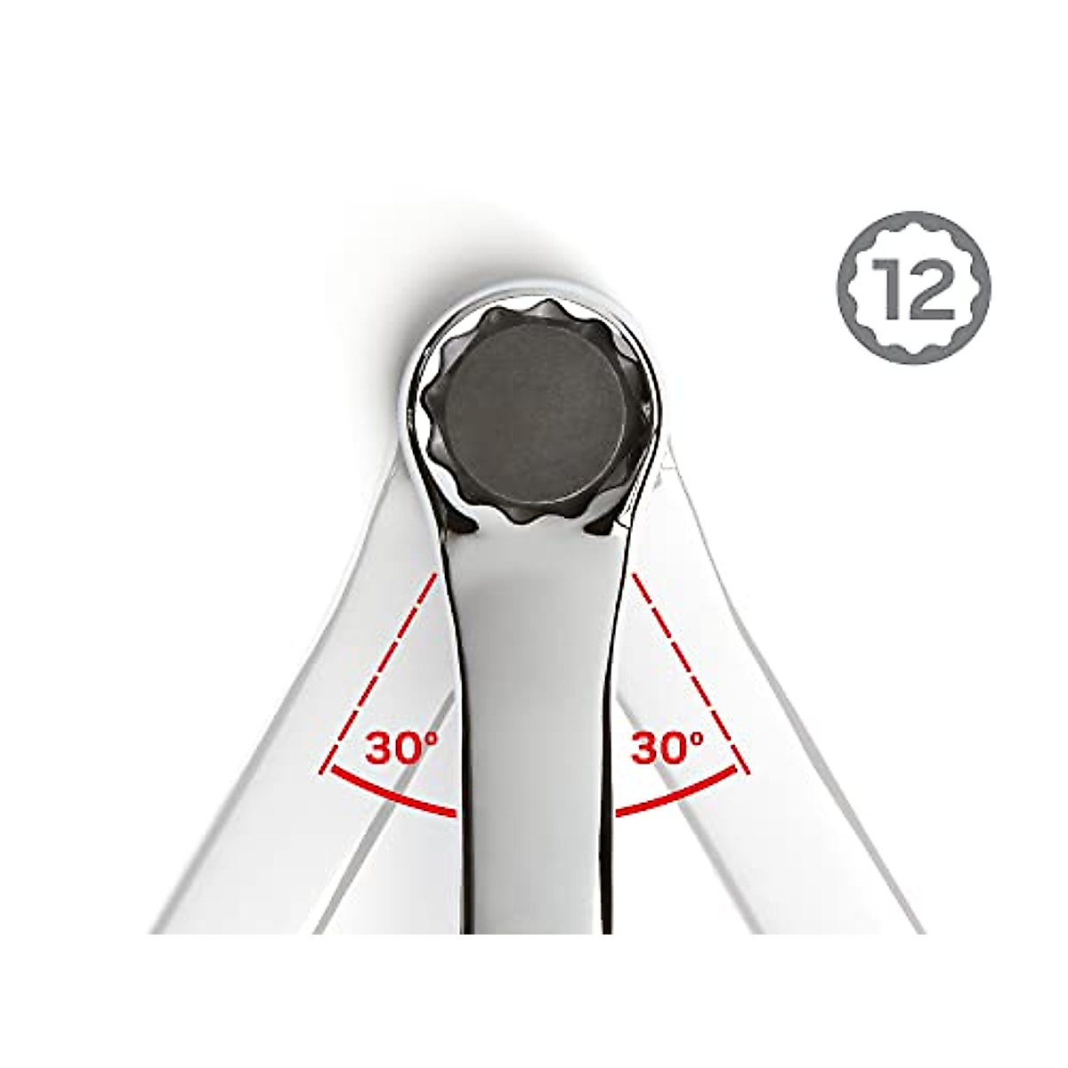 TEKTON 1/2 x 9/16 Inch 45-Degree Offset Box End Wrench | WBE23313