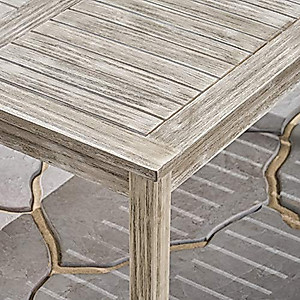 Great Deal Furniture Lorelei Outdoor 9 Piece Acacia Wood Sofa Conversational Set, Light Gray and Dark Gray