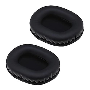 1 Pair Ear Pads Compatible with Creative Sound BlasterX H5 BlasterX H7 H5 H7 Headsets Protein Leather Foam Replacement Comfort Replacement Ear Cushions Black