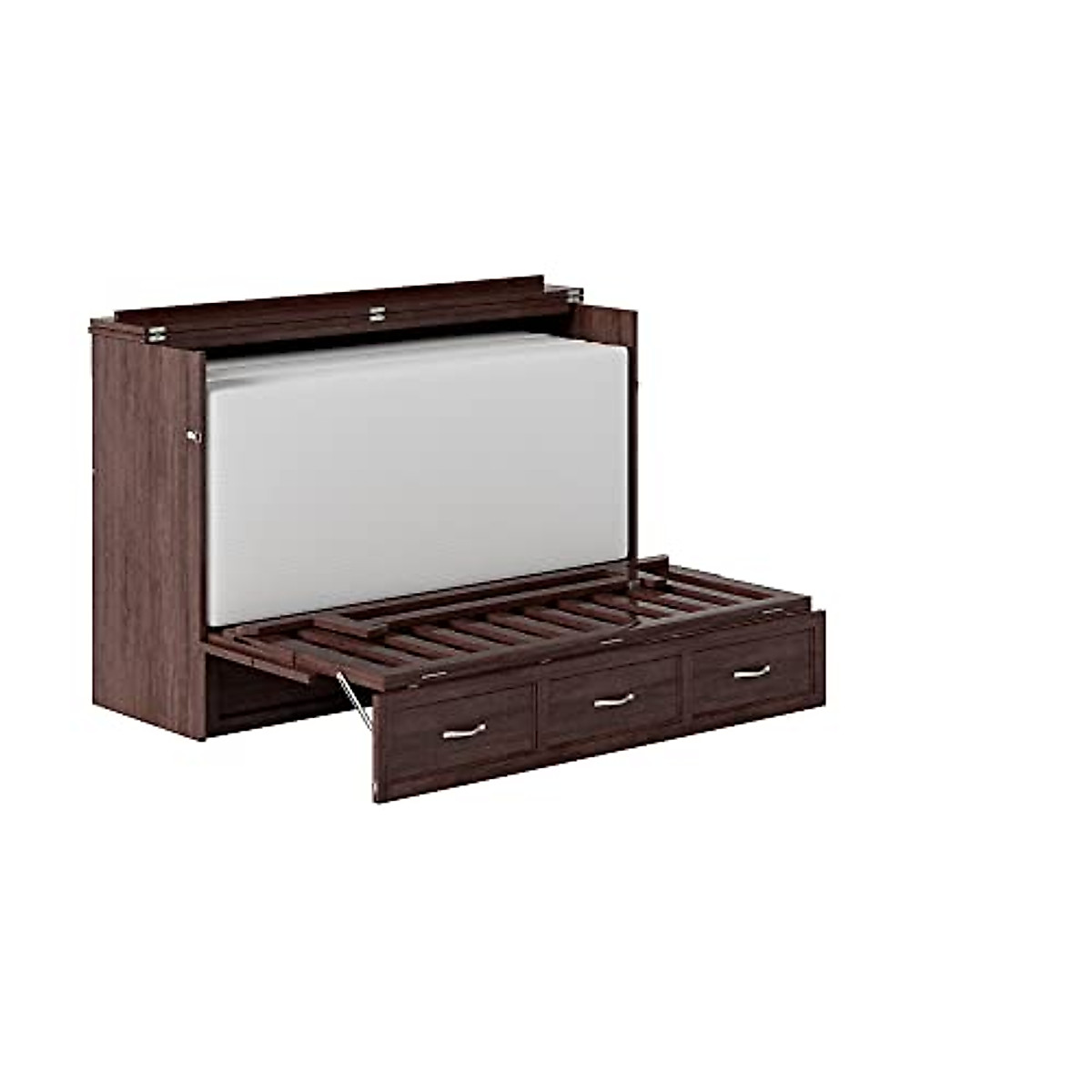 AFI Deerfield Murphy Bed Chest with Charging Station, Queen, Burnt Amber