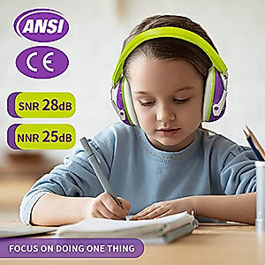 Dison Safety Ear muffs for Kids Noise Reduction EarMuffs, 27dB Kids Ear muffs Hearing Protection For Shooting Studying Weeding