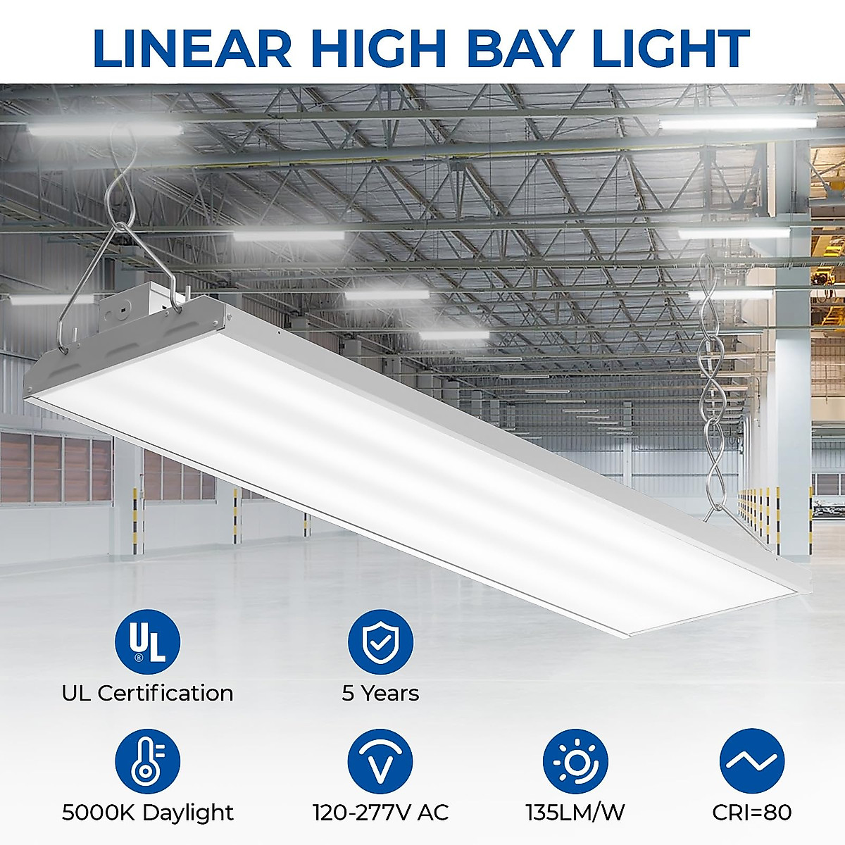 CINOTON 4FT 210W LED Shop Light with 28350LM,0-10V Dimmable Linear High Bay Lighting with 5000K120-277V 135LM/W Commercial Bay Lights for Garage Office Warehouse Workshop Factory UL Listed 10 Pack