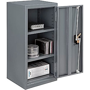 Global Industrial Assembled Wall Storage Cabinet, 13-3/4x12-3/4x30, Gray