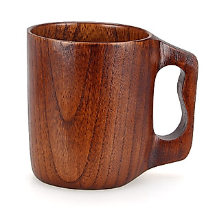 Handmade Wooden Mug for Men Women 12 oz Coffee Mug Man Gift Small Wood Cup Tankard Barrel Mug Wooden Beer Mug Outdoor Tea Drinking Cup Cool Viking Mug Male Coffee Mug