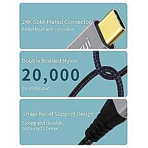 USB C to C 3.2 Gen 2×2 Cable 100W/20Gbps [6FT 2Pack] 4K Video Output Fast Charge Compatible with Thunderbolt 3/4 for MacBook iPad Galaxy Pixel Dell Yoga 27 Dell LG Type C Display Monitor etc.