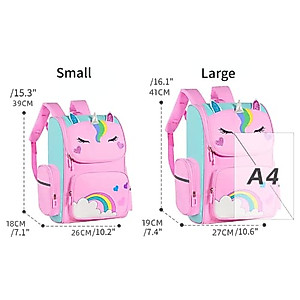 HUIHSVHA Cute Backpack, Cartoon Waterproof School Laptop Book Bag, Casual Large Capacity Daypack for Girls Boys