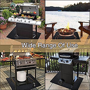 Under Grill Mat 36x60 Inch, BBQ Grilling Pad Floor Mat, Absorbent Oil Pad Protecting Decks and Patios, Reusable and Waterproof