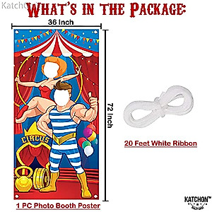 KatchOn, Carnival Photo Booth Backdrop - Large,72x36 Inch | Carnival Decorations for Event | Carnival Photo Door Banner for Carnival Theme Party Decorations | Carnival Backdrop, Mardi Gras Decorations