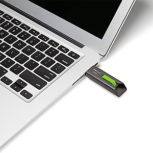 PNY Elite Prime USB 3.0 Flash Drive, 32GB, Gray/Green (P-FD32GEL-GE)