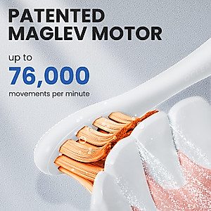 Oclean Electric Toothbrush for Adults, Sonic Toothbrush Soft Gum Care, Whitening, 180 Days Battery Life, IPX7 Waterproof, 76000 VPM Motor, USB C Rechargeable, White