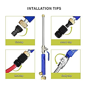 XUNCHI High Pressure Power Washer Wand Hydro Jet Nozzle for Garden Cleaning Car Washing Watering Sprayer Cleaning Tool