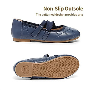 DREAM PAIRS SDFL2311K Girls Dress Shoes Flower Girl Mary Jane Ballet Flats Navy 2 Little Kid