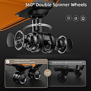 SHOWKOO Luggage Sets 3 Piece Softside Expandable Lightweight Durable Suitcase Sets Double Spinner Wheels TSA Lock Hot Orange (20in/24in/28in)