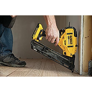 DEWALT 20V MAX Finish Nailer Kit, Angled, 15GA, Battery, Charger & Bag (DCN650D1)