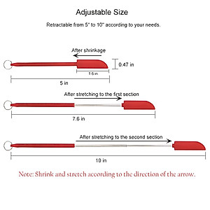 Suntchen Mini Silicone Spatula Set Stretchable Makeup Spatulas Small Scooper and Spoon 2-in-1Tiny Spatula for Kitchen Bottle Beauty Jar, Adjustable Size and Reusable, 3Pcs