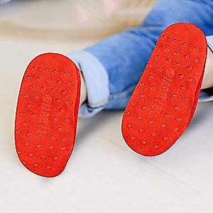 Marvel Socks and House Slippers, Spider Man Fuzzy Baba House Slipper Socks for Kids, Grippers, 2-Pack Black and Red Kids Fuzzy Socks