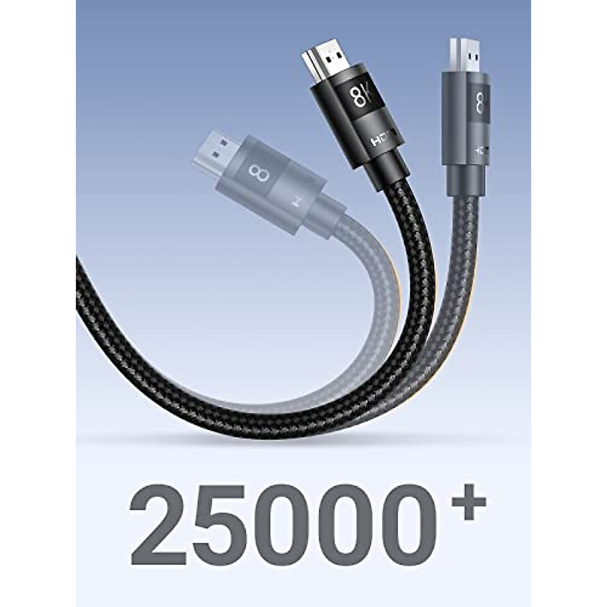 UGREEN HDMI 2.1 Cable 8K 10FT Ultra High Speed HDMI Cord Braided 48Gbps 4K@120Hz 8K@60Hz Support Dynamic HDR eARC Dolby Atmos HDCP Compatible with PS5 PS4 Xbox Roku TV HDTV Blu-ray Projector