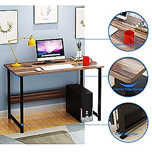 Desktop Home Computer Desk,Modern Writing Computer Desk,Simple Sturdy Office Desk with Bookshelf for Small Space Study Pc Desk Table