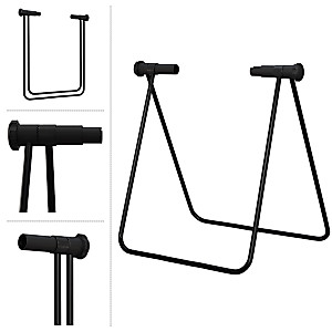 Bike Repair Stand - Foldable Bicycle Stand for Maintenance and Repairs with Adjustable Chainstay Mounts - Bike Accessories by RAD Sportz, Black, Large