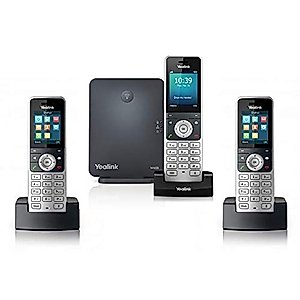 Yealink IP Phone W60P is a Bundle of W60B Base and W56H handset + (2-Units) W56H Handset