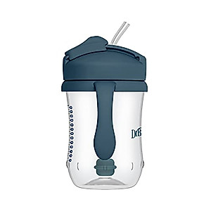 Dr. Brown's Milestones, Baby's First Straw Cup Sippy Cup with Straw, 6m+, 9oz/270ml, Dark Blue, BPA Free