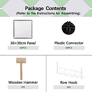 C&AHOME Cube Storage Organizer, 16-Cube Shelves Units, Closet Cabinet, DIY Plastic Modular Book Shelf, Ideal for Bedroom, Living Room, Office, 48.4" L x 12.4" W x 48.4" H Grey UPCS16G