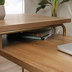 Sauder Coral Cape L-Desk, L: 60.55" x W: 59.09" x H: 30.08", Sindoori Mango Finish