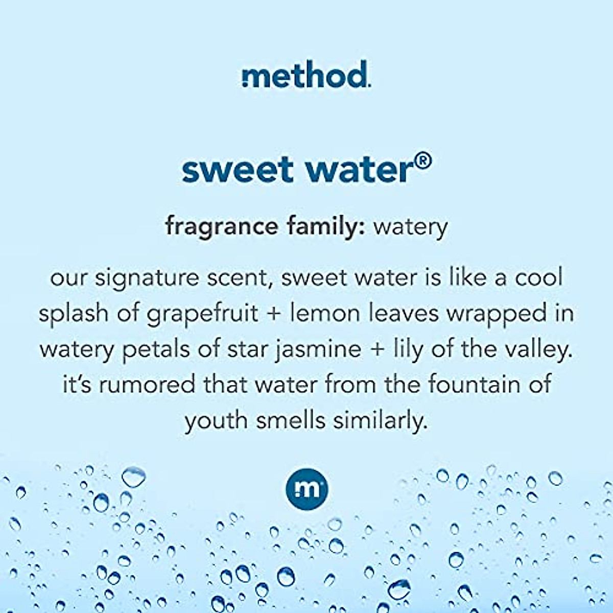 Method Gel Hand Soap, Sweet Water, 12 oz, 1 pack, Packaging May Vary