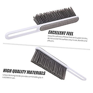 TOKIDNY 1pc Dust Brush Tub Cleaner Cleaning Brush Kitchen Painting Brush Cleaner Clothes Dusting Brush Soft Bristle Broom Couch Cleaner for Pets Whisk Broom for Car Bed Brush White Abs