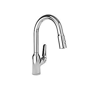 hansgrohe Focus N Chrome Bar Kitchen Faucet, Kitchen Faucets with Pull Down Sprayer, Faucet for Kitchen Sink, Chrome 71801001
