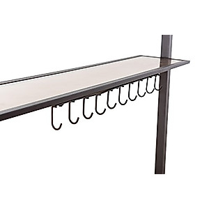 Coen L-GG001PST-F 8' X 5' Soft Top Brown Double Tiered Canopy 4Pcs Led Gazebo Grill