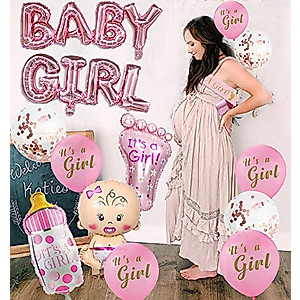 Baby Shower Decorations for Girl,Girl Baby Shower Balloons, Its a Girl Sash for Baby Shower