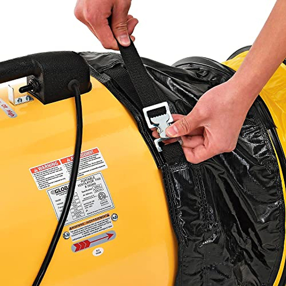 Global Industrial 16' Flame Retardant Flexible Duct for 16" Diameter Fan