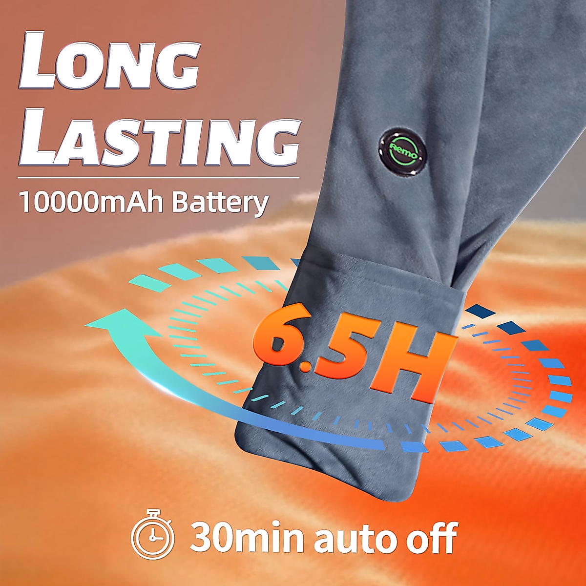 Remo Neck Heating Pad, Portable Cordless Heating Pad for Neck Pain, Compact Heated Neck Wrap with Soft, Heated Scarf Gift for Family,Gray