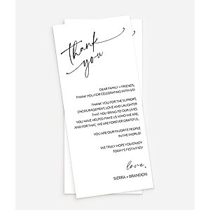 All Ewired Up Wedding Thank You Note, Printed Personalized, Place Setting, Thank You Card, Wedding Thank You Note, Table Thank You Card, Greenery, Eucalyptus