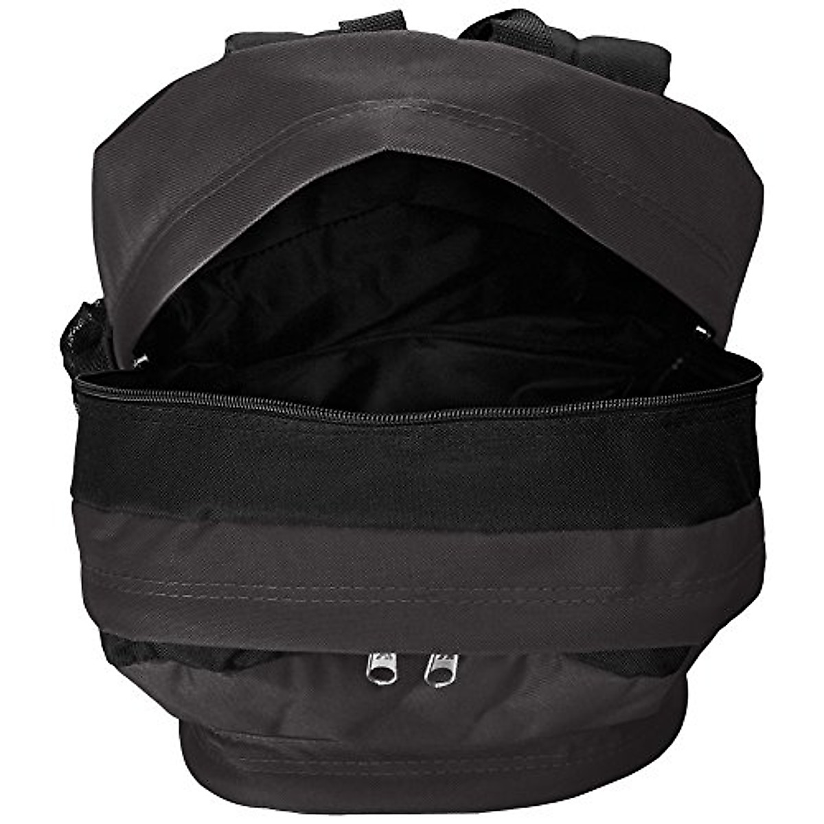 Everest Double Main Compartment Backpack, Black, One Size