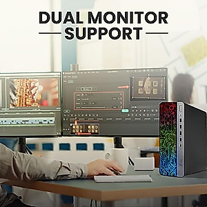 BTO RGB Gaming Desktop PC Bundle - Intel Core i7-6th Gen. 16GB DDR4 Ram, 512GB SSD, NVIDIA GT 1030, New 22 Inch Monitor, RGB Set, Windows 10 (Renewed)