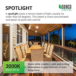 Sunco Outdoor LED Flood Light, Waterproof PAR38 Dusk to Dawn Bulb, 1250 LM, 120W Equivalent 15W, Exterior, Wet-Rated, 3000K Warm White, E26 Base, UL 4 Pack