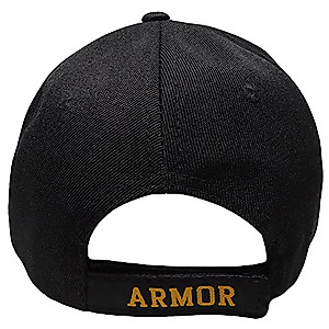 US Army Armor Tank Black Shadow Acrylic Adjustable Embroidered Cap Hat - Officially Licensed