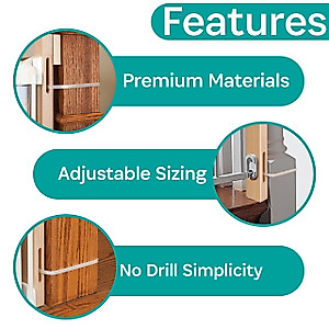 KidCo K13 Universal Gate Kit - Easy to Install on Wood Furniture, Dry Wall & Wrought Iron