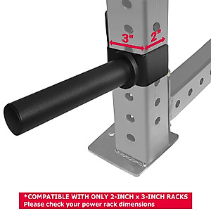 A2ZCARE Weight Plate Holder - Attachment Power Cage Rack for Power Rack - Weight Plates Storage Fit 2-inch Olympic Weight Plates (Weight Plate Holder for Rack 3x2 (inch) - Pair)