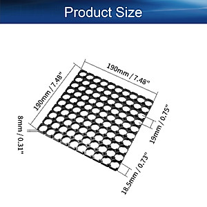 Heyiarbeit 2Pcs 10x10 Tandem 18650 Lithium Battery Holder Cell Spacer Bracket for DIY Battery Pack Hole Dia 18.5mm/0.73"