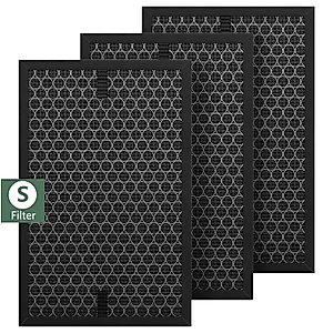3-Pack HRFSC1 Replacement Filter S Compatible with Honeywell HPA3000 PowerPlus and HPA5000 Air Purifier, HRFSC1 Activated Carbon Filter for Home Renovation VOCs