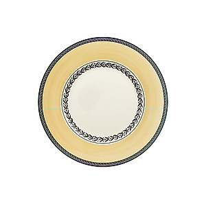 Villeroy & Boch Audun Fleur Salad Plate, 8.5 in, White/Gray/Yellow