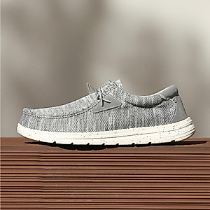 Bruno Marc Mens Slip-on Stretch Loafers Casual Shoes Lightweight Comfortable Boat Shoes, Grey - 11 (Breeze)