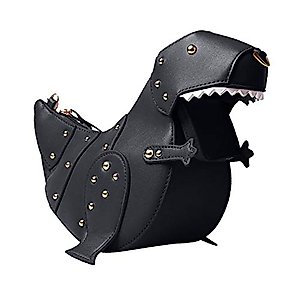 SUKUTU Upgrade Dinosaur Shape PU Leather Rivet Purses for Women, New Girls Crossbody Purses Shoulder Bag